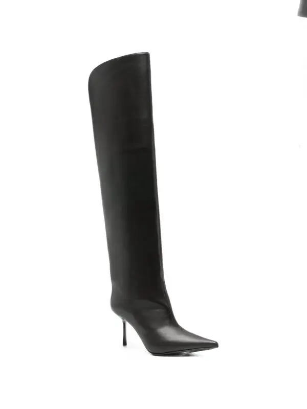 LE SILLA Pointed-toe Leather Boots