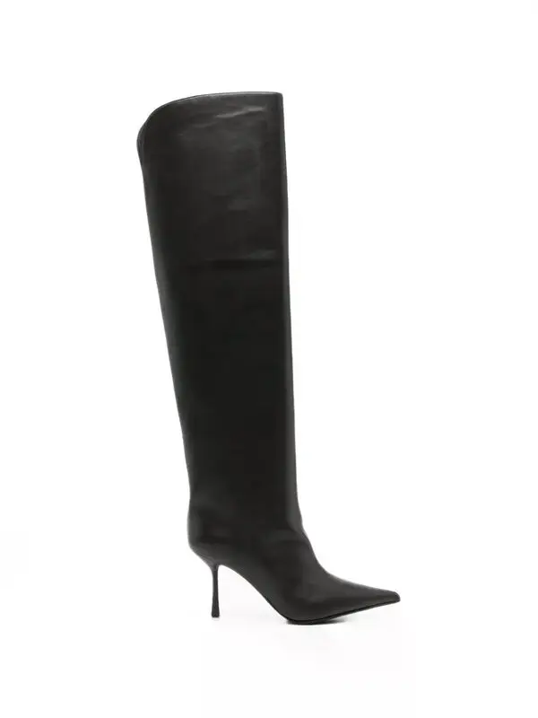 LE SILLA Pointed-toe Leather Boots