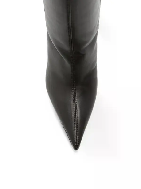 LE SILLA Pointed-toe Leather Boots