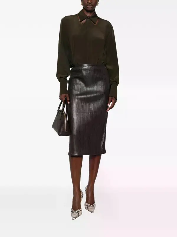 Victoria Beckham Cut-out Long-sleeve Shirt