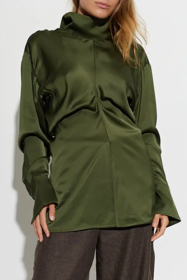 TOTEME Turtleneck Satin Top