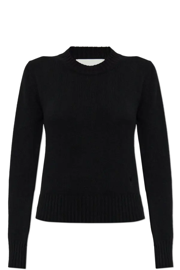 AMI Paris Cashmere Sweater With Embroidered Logo