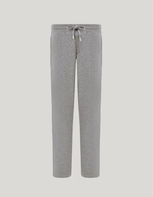 Canali Gray Melange Reversible Jersey Regular-fit Pants - Grey