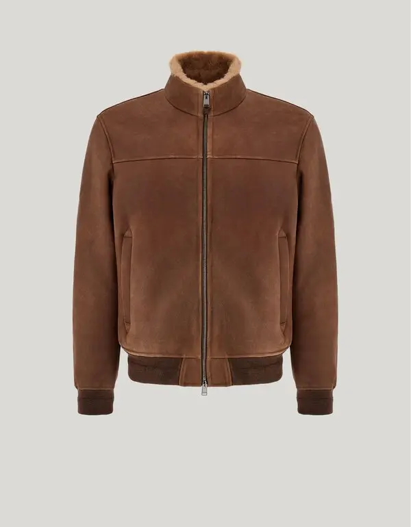 Canali Sheepskin Blouson - Brown