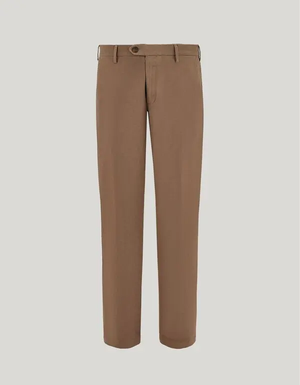 Canali Walnut Comfort Cotton Velvet Regular-fit Chinos