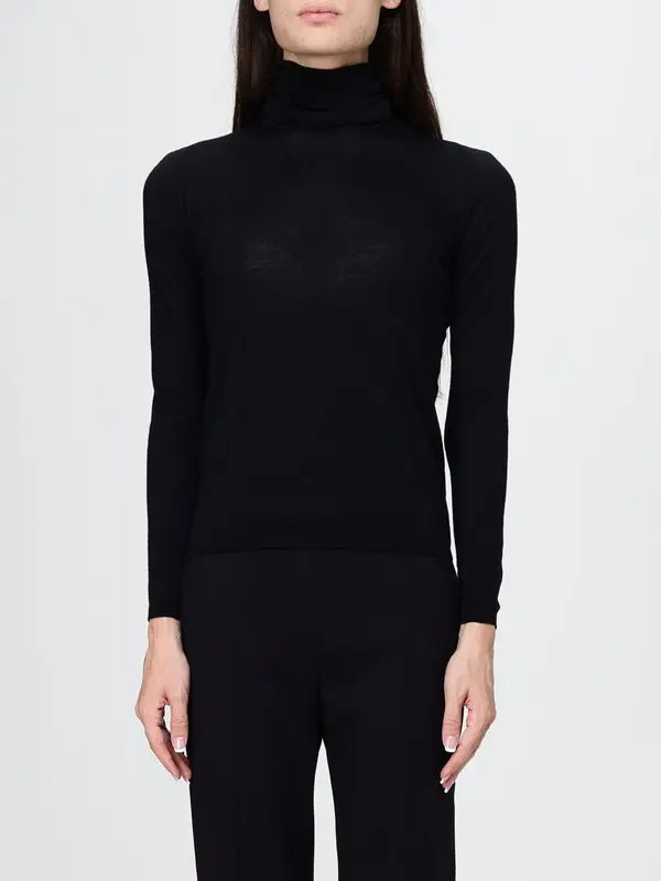 Max Mara Slim Fit Long-sleeved Turtleneck Jumper In Pure Wool