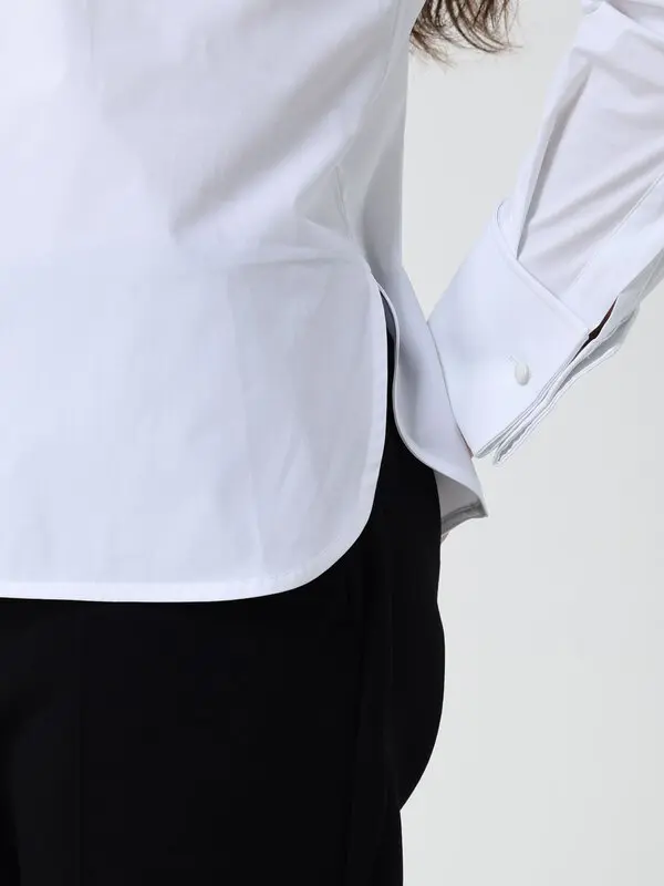 Max Mara Slim Fit Stretch Cotton Shirt With Concealed Placket