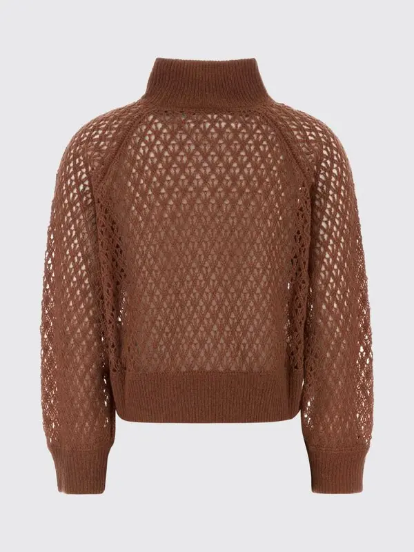 Max Mara Openwork Cashmere And Silk Turtleneck Jumper With Dropped Shoulders - Pink