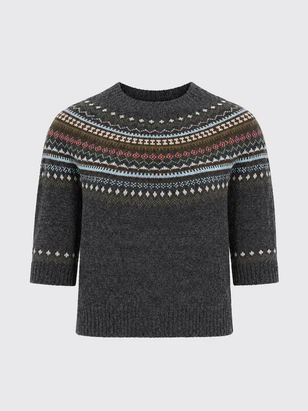 Max Mara Sweater - Medium Grey Jacquard