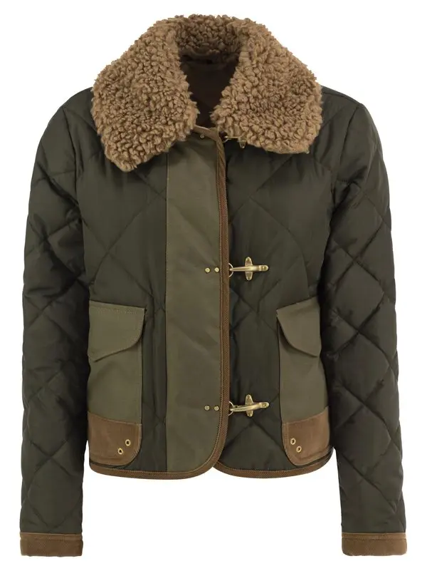 FAY Mini 3 Ganci Quilted Jacket With Detachable Collar - Multicolor