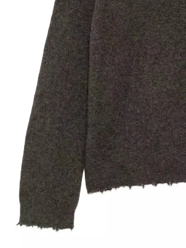 FREI-MUT Kintore Distressed-effect Crew-neck Sweater