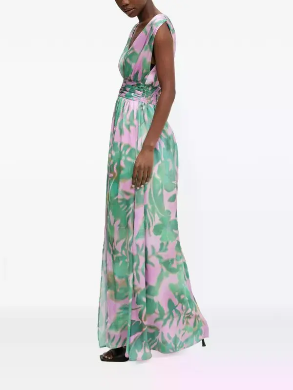 MORGAN Floral-print Sleeveless Maxi Dress