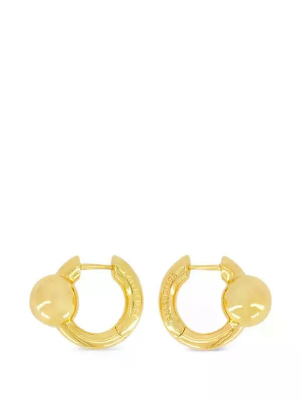 Balenciaga Atom Hoop Earrings - Gold