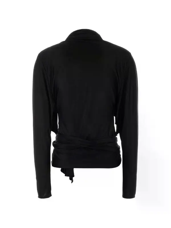 Balmain Draped Open-neck Top