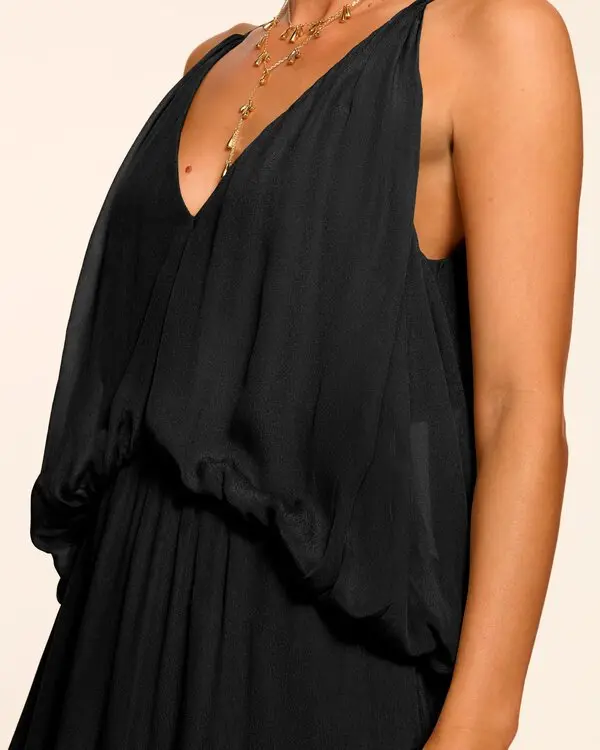 Ramy Brook Ambar Draped V-neck Maxi Dress