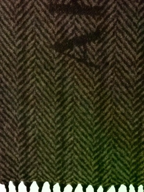 Armani Exchange Herringbone-pattern Logo-print Scarf