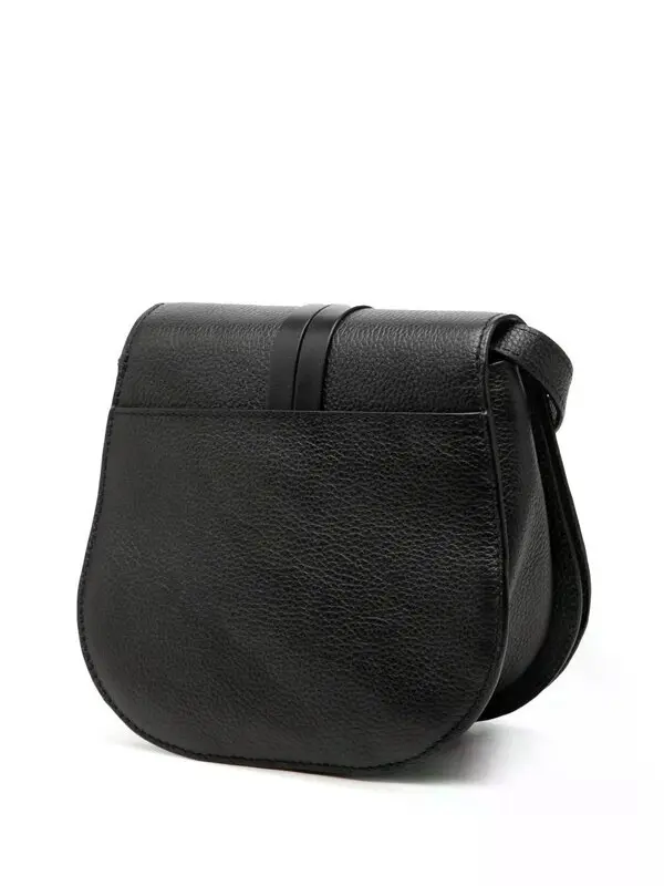 Chloé 2000-2026 Mini Grained Calfskin Alphabet Saddle Crossbody Bag