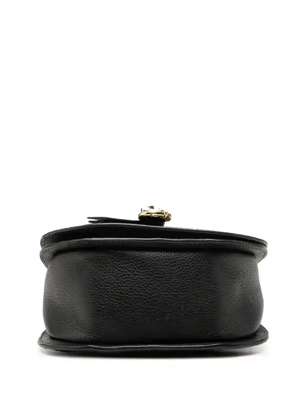 Chloé 2000-2026 Mini Grained Calfskin Alphabet Saddle Crossbody Bag