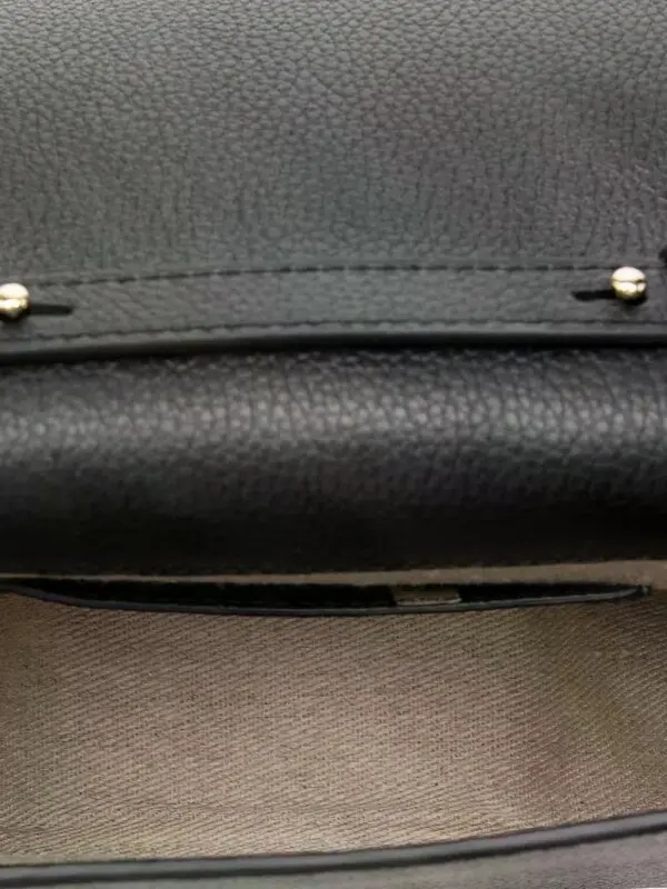Chloé 2000-2026 Mini Grained Calfskin Alphabet Saddle Crossbody Bag