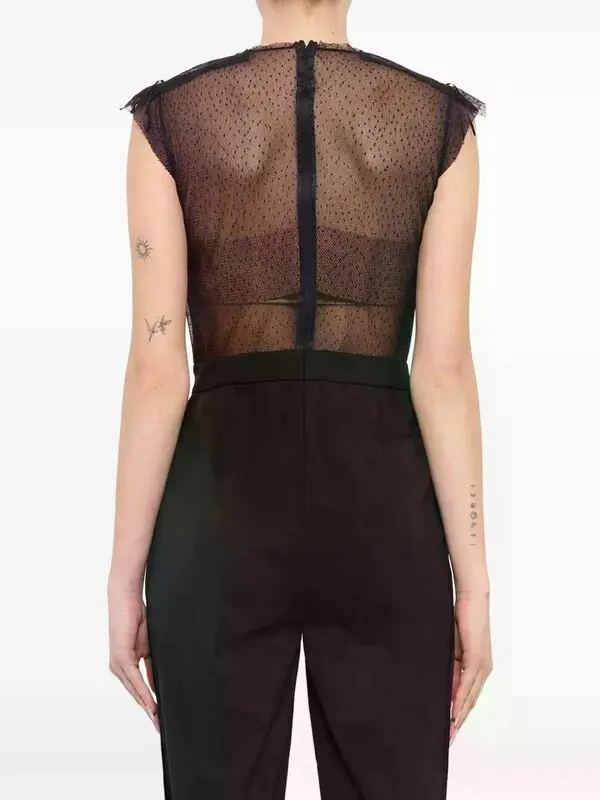 LANVIN Sheer-panelled Sleeveless Jumpsuit