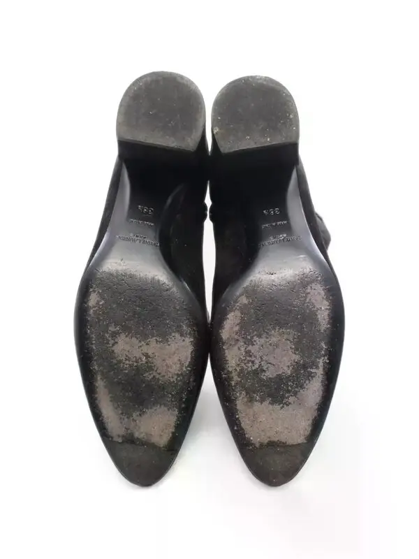 Saint Laurent 2000s Buckled Suede Ankle Boots