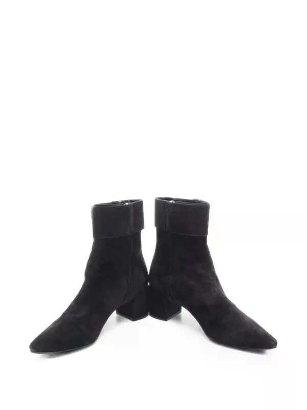 Saint Laurent 2000s Buckled Suede Ankle Boots