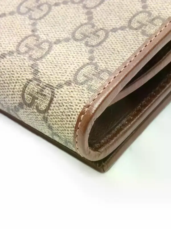 Gucci 2010s Horsebit Gg Supreme Wallet - Neutrals