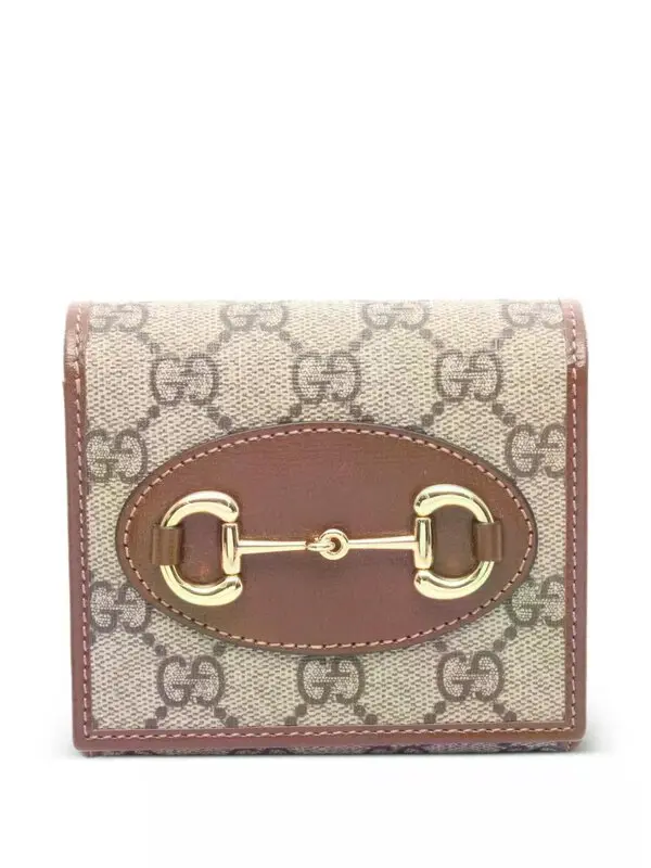 Gucci 2010s Horsebit Gg Supreme Wallet - Neutrals