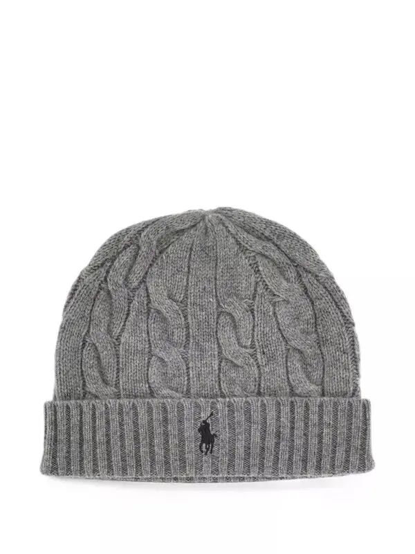 Polo Ralph Lauren Cable-knit Wool-cashmere Beanie - Grey