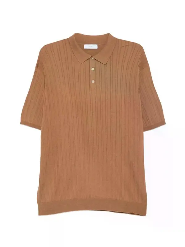 DIKTAT Ribbed-knit Polo Shirt