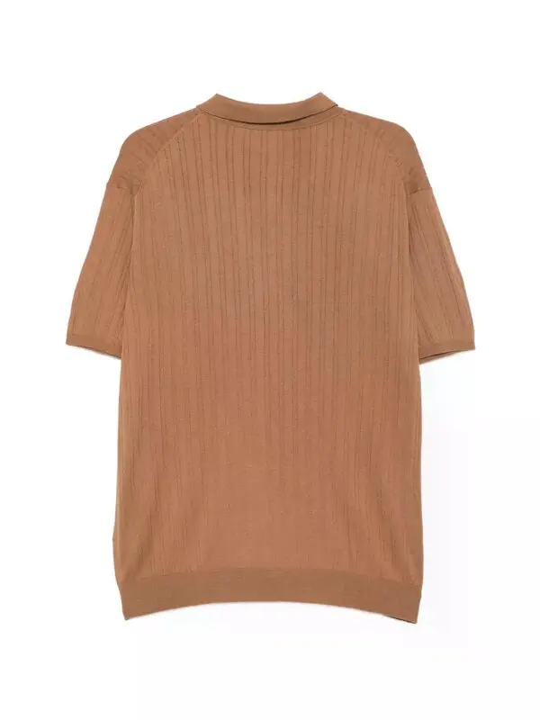 DIKTAT Ribbed-knit Polo Shirt
