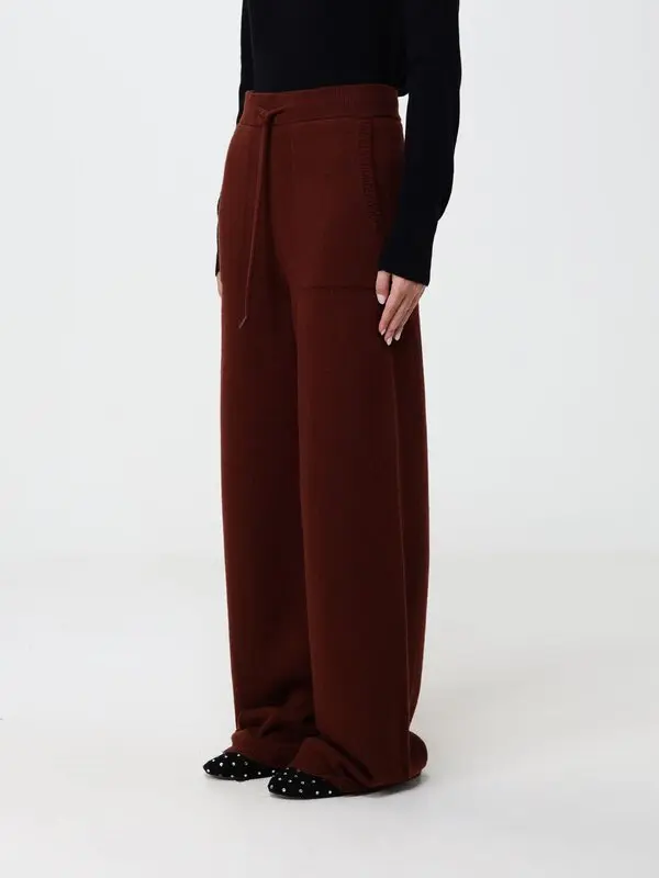 Max Mara High-waisted Pure Cashmere Knit Wide-leg Trousers - Brown