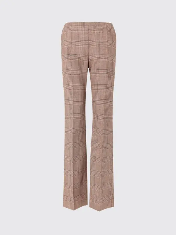 Max Mara Prince Of Wales Check Wide-leg Trousers In Virgin Wool