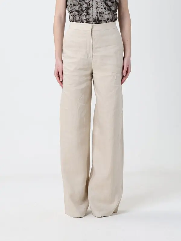 Max Mara Linen Wide Leg Trousers - Multicolor