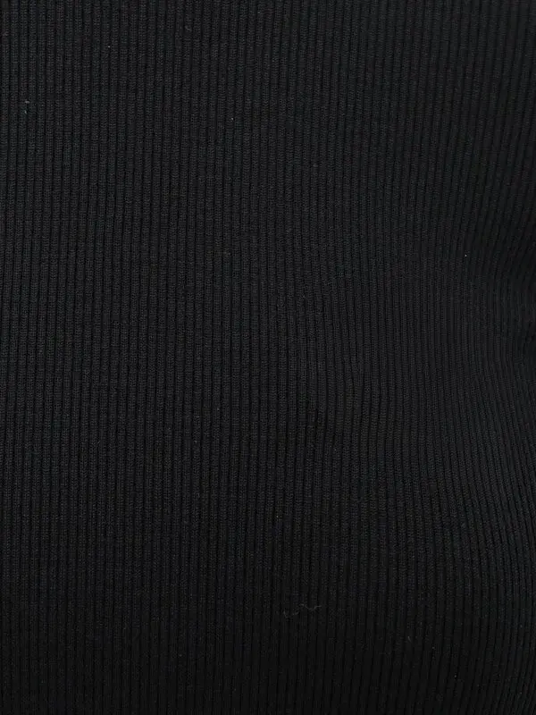 Max Mara Ribbed Wool Slim Fit Turtleneck Jumper - Black