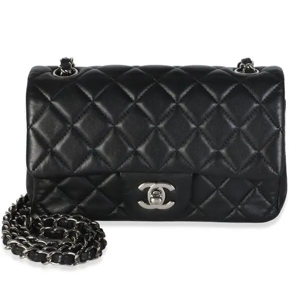 Chanel Quilted Lambskin Rectangular Flap Bag - Black