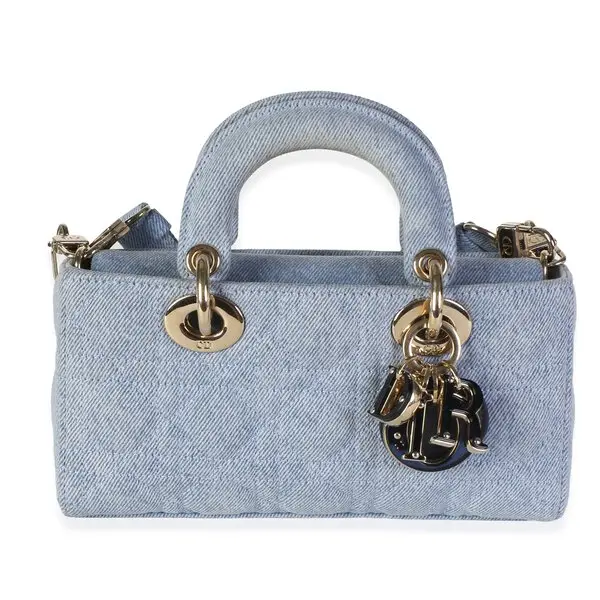 Dior Light Denim Cannage Lady D-joy - Blue