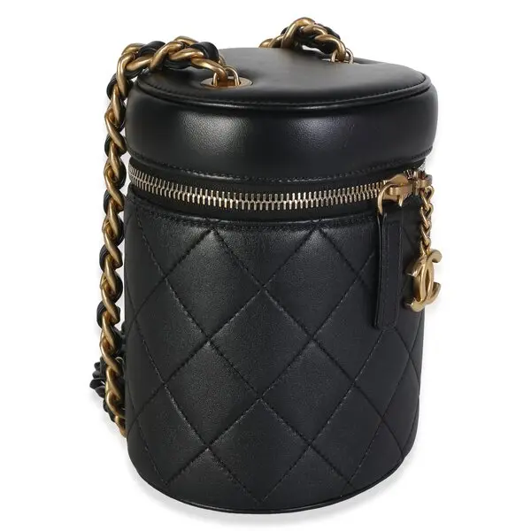 Chanel Quilted Lambskin Side Note Vanity Case