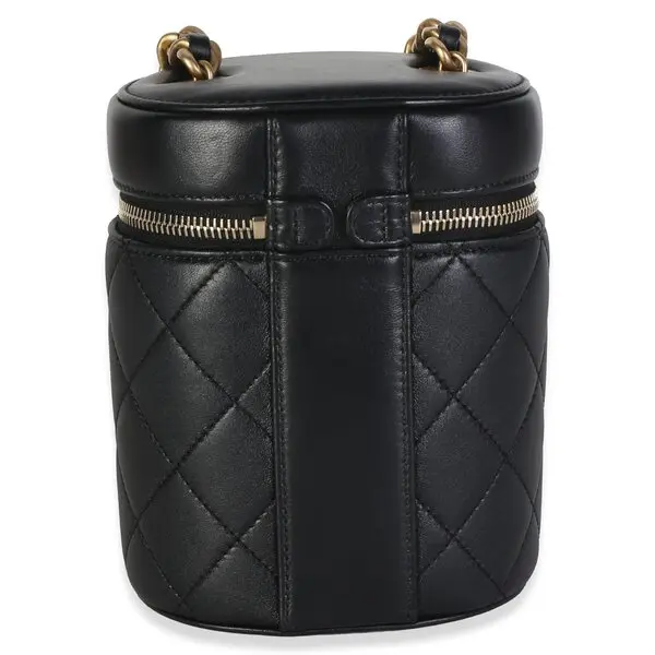 Chanel Quilted Lambskin Side Note Vanity Case