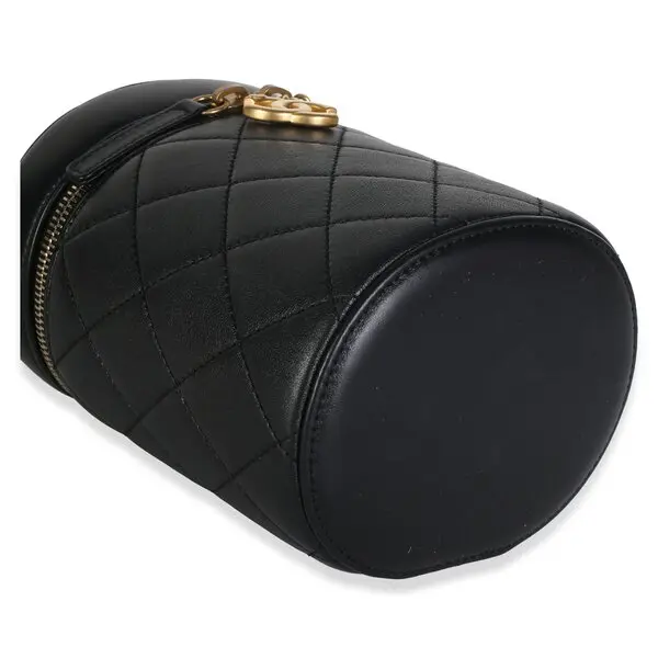 Chanel Quilted Lambskin Side Note Vanity Case