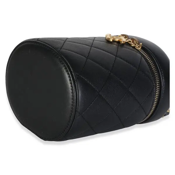 Chanel Quilted Lambskin Side Note Vanity Case