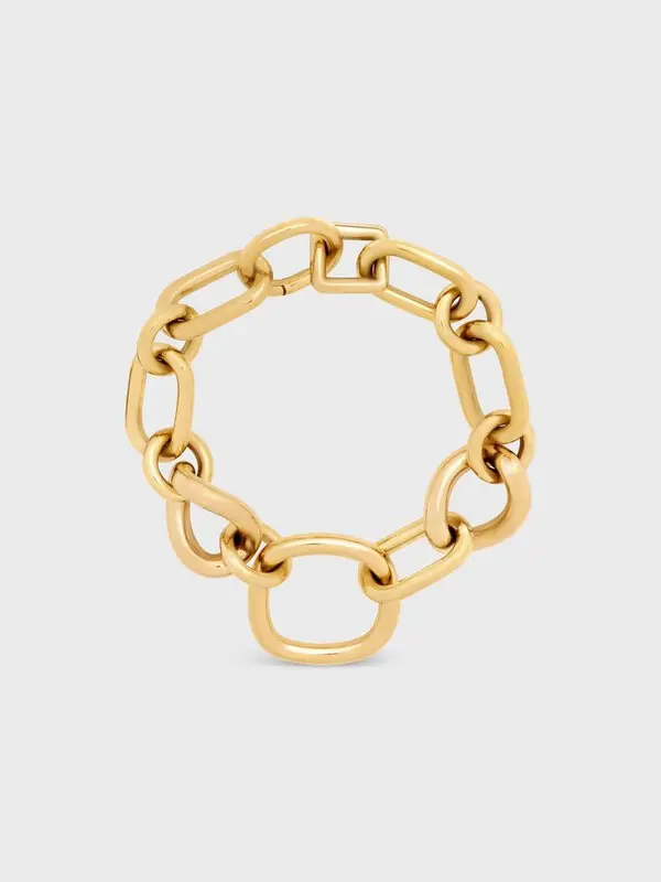 Celine Gourmette Chain Bracelet In -tone Brass With Lobster Clasp - Gold