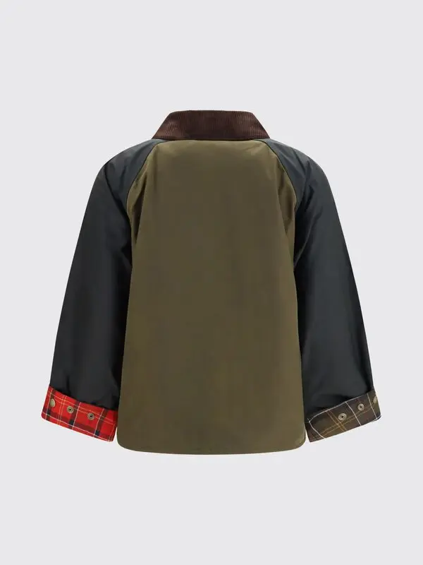 Barbour Patchwork Transport Waxed Cotton Jacket With Velvet Collar
