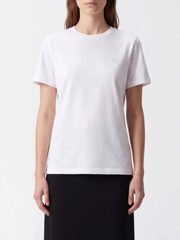 Balmain Cotton Crewneck T-shirt With A Tone-on-tone Embossed Logo - White