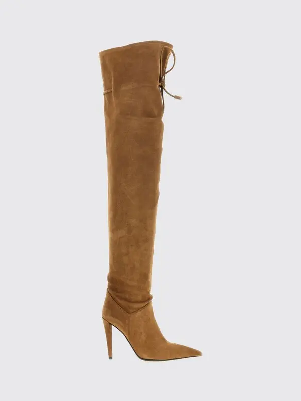 GIUSEPPE ZANOTTI Suede Over-the-knee Boots With Stiletto Heel - Brown