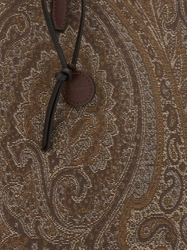 Etro Large Love Trotter Paisley Jacquard Cotton Tote Bag