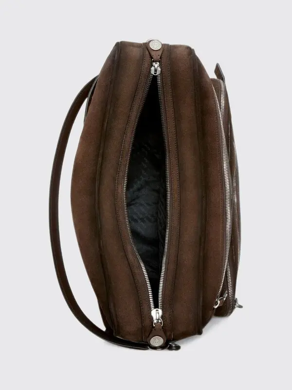 Acne Studios Camero Suede Shoulder Bag With Asymmetrical Design - Brown