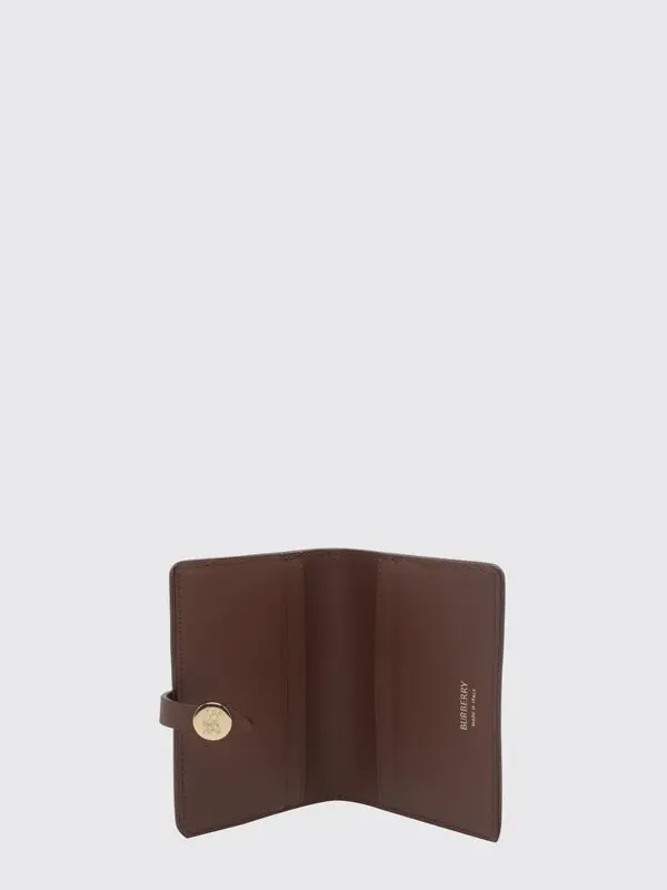 Burberry Bifold Card Case In Vintage Check Canvas With Strap Closure