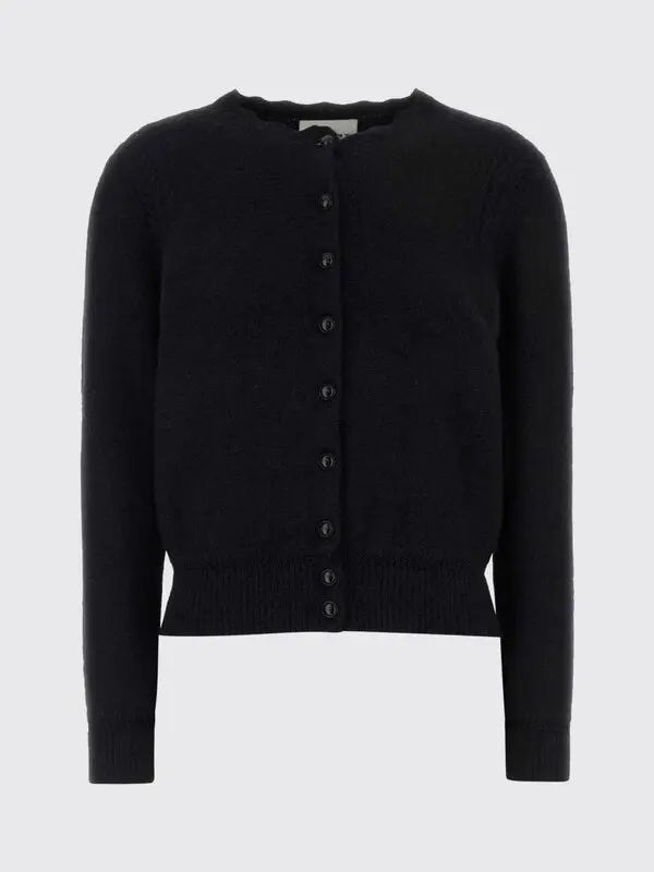 Isabel Marant Étoile Alpaca-wool Blend Crewneck Cardigan With Buttons - Black
