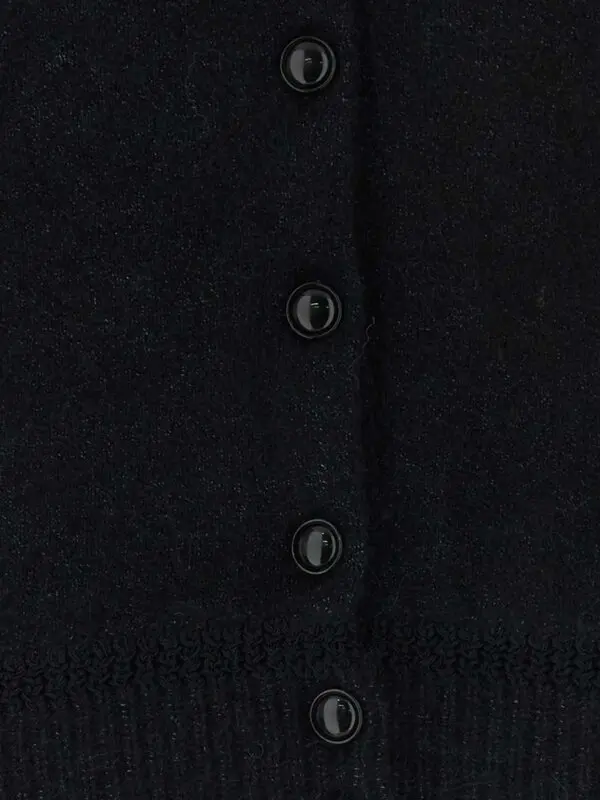 Isabel Marant Étoile Alpaca-wool Blend Crewneck Cardigan With Buttons - Black